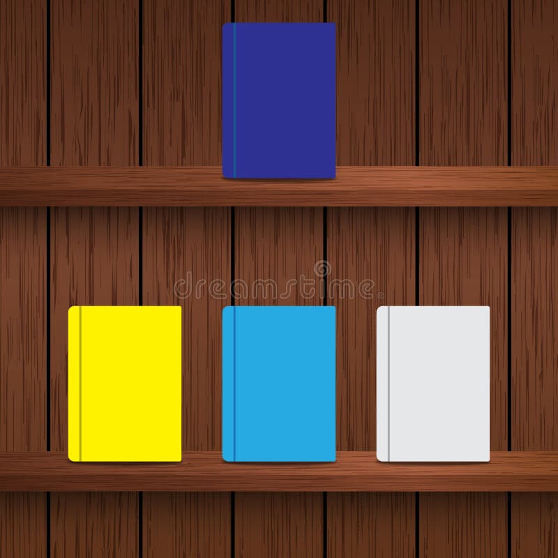 Wooden Shelves Vector Illustration Stock Vector - Illustration of ...