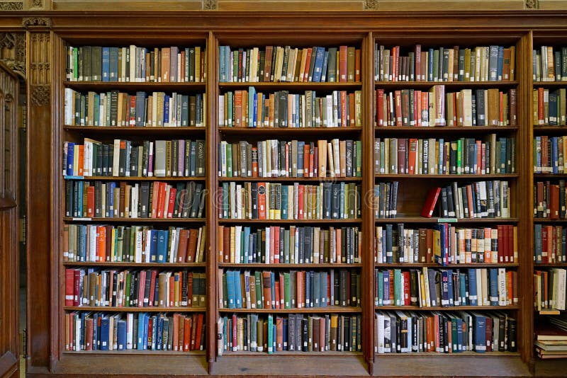Shelf of library books editorial photography. Image of nonfiction ...