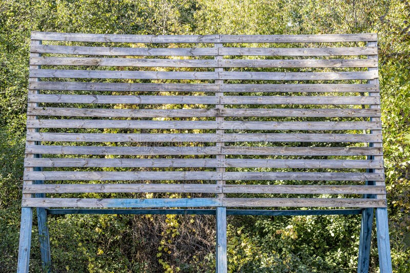 Wooden Shield, Big Board. Place for Advertising. Stock Photo - Image of ...