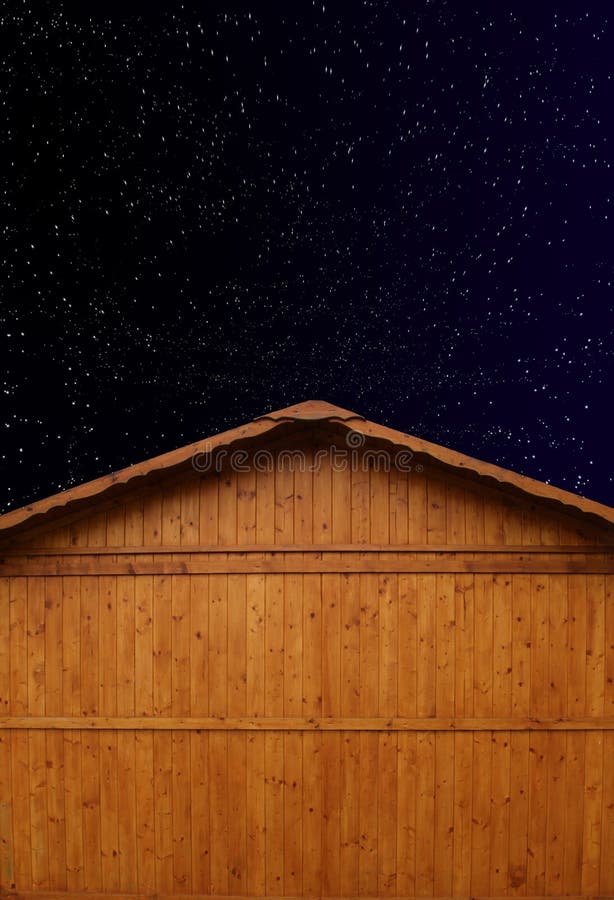 Wooden Shield with Night Sky Stock Image - Image of house, architecture ...