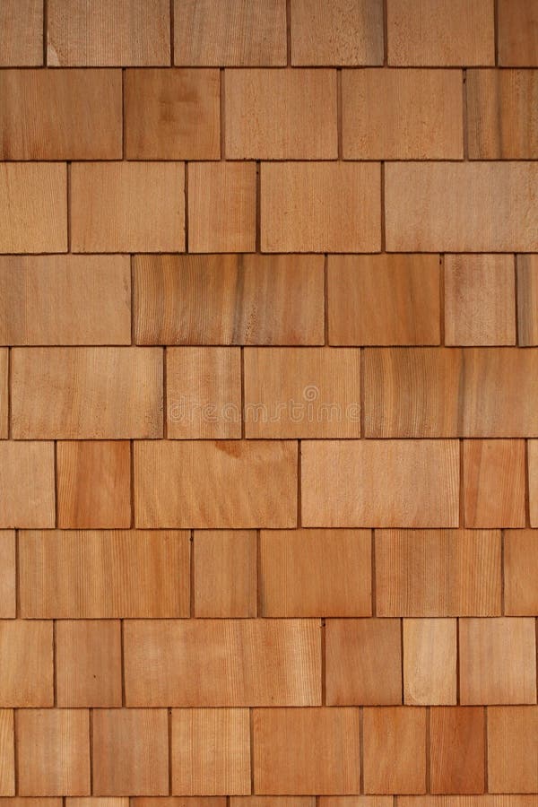 Western Red Cedar Wood Shingles As Wall Siding Stock Image - Image of ...