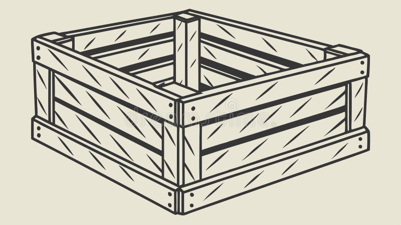 Wooden Shipping Crate, Storage and Logistics Vector Icon, Vector Design Generative AI Stock ...