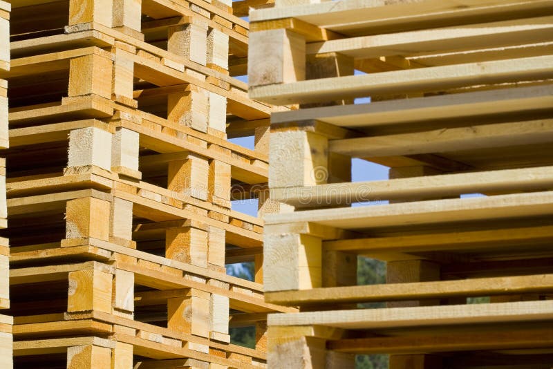 Wooden Shipping Pallets stock photo. Image of open, skidding - 13266464