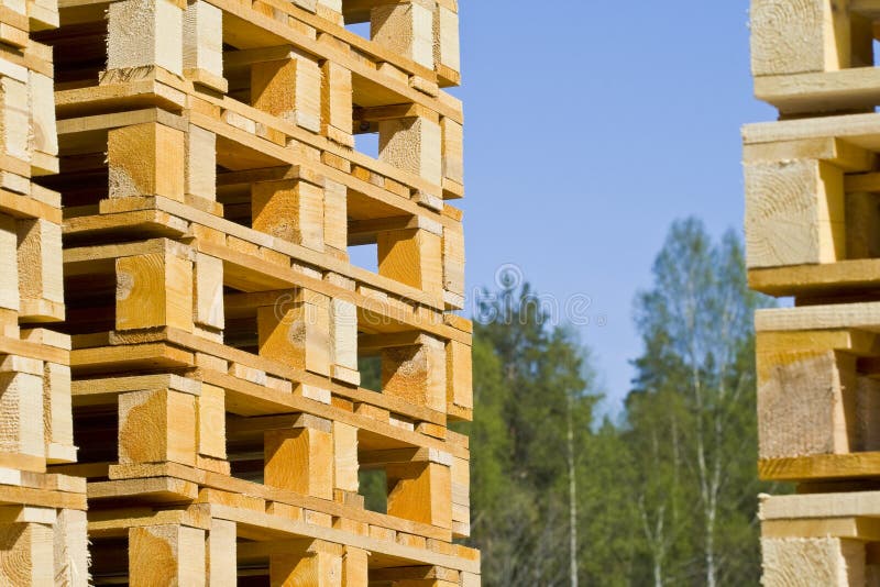Wooden Shipping Pallets stock photo. Image of distribution - 13266464