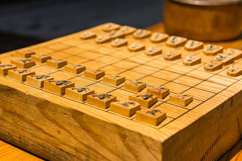 Wooden Shogi Board and Pieces Stock Photo - Image of pieces, shogi ...