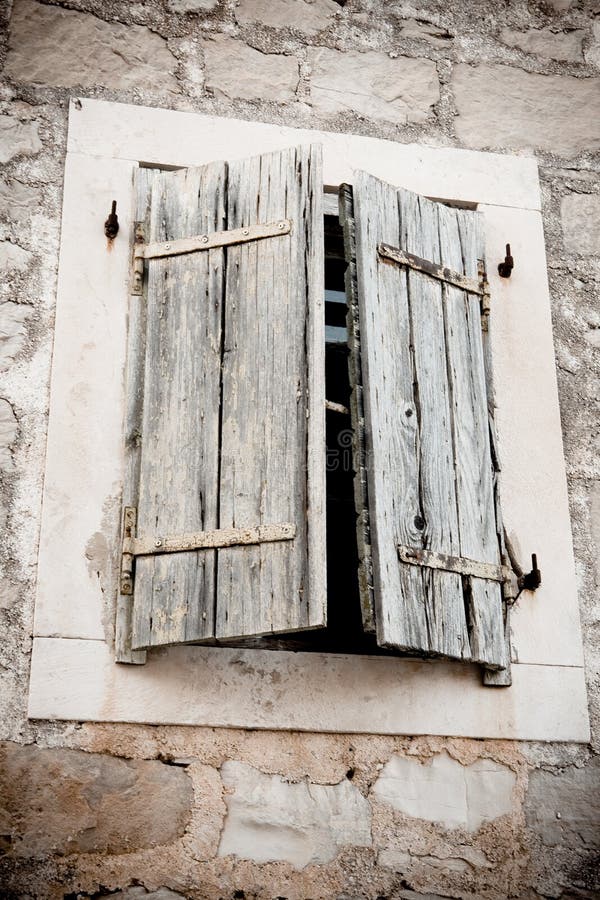 Old wooden shutters stock image. Image of design, house - 28814325