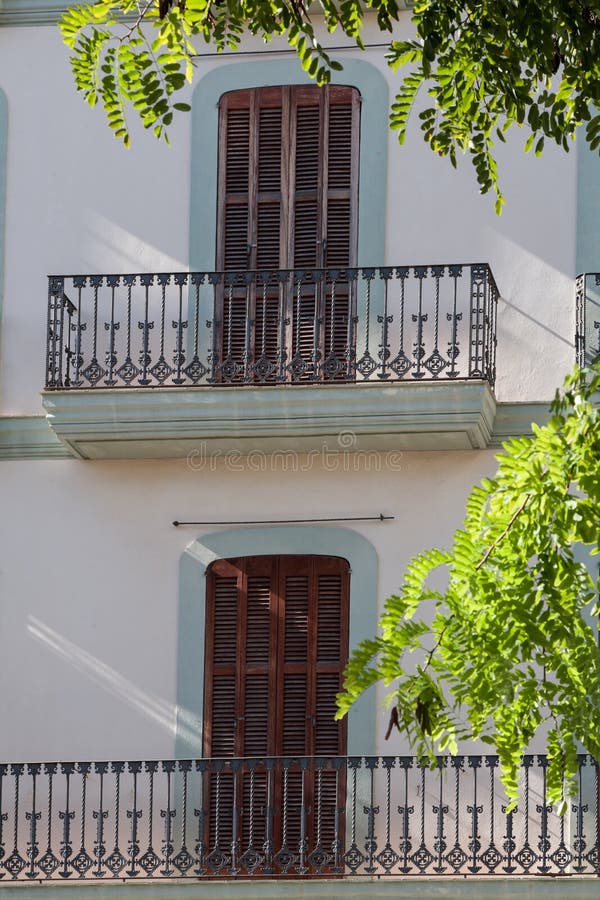 Wooden Shutters and Balcony Stock Photo - Image of outdoor, classic ...