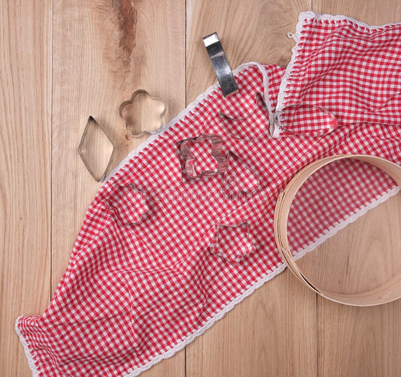 Wooden Sieve and Other Kitchen Items on the Board Stock Photo - Image ...