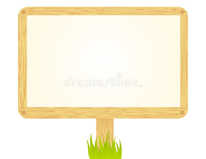 Wood Frame with Sign stock vector. Illustration of cartoon - 24863748