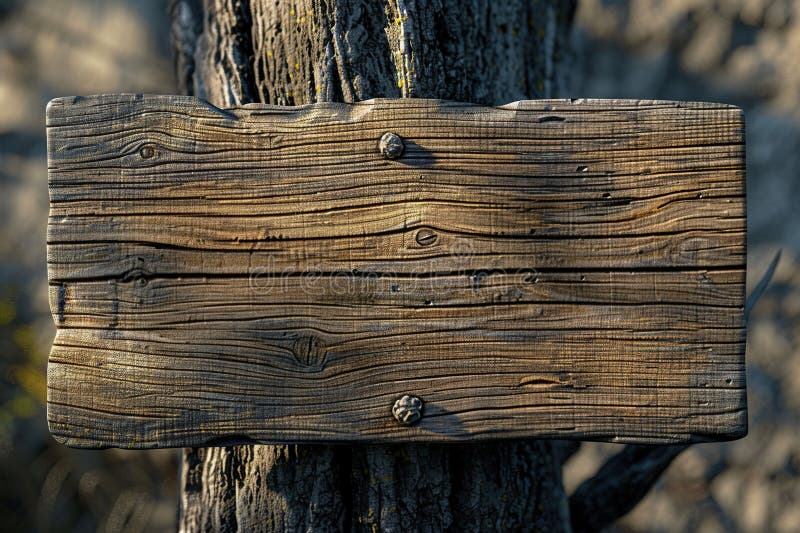 Wooden Sign Board. Blank Empty Space To Add Text. Generative Ai Stock ...