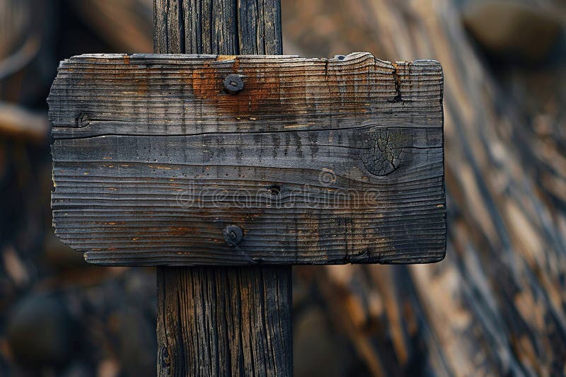 Wooden Sign Board. Blank Empty Space To Add Text. Generative Ai Stock ...