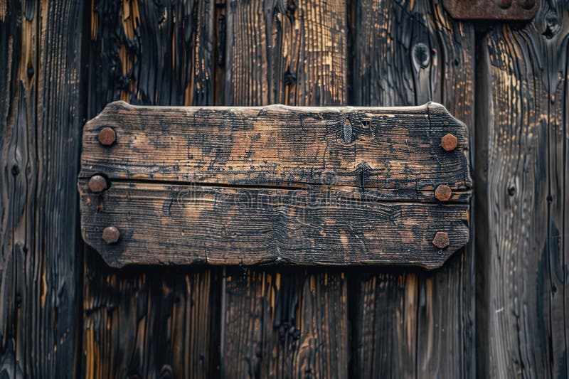 Wooden Sign Board. Blank Empty Space To Add Text. Generative Ai Stock ...