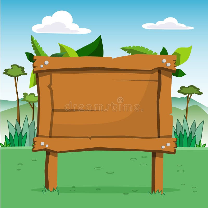 Wooden Sign Board stock vector. Illustration of empty - 76324157