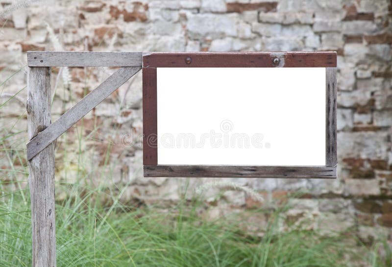 Wooden sign stock photo. Image of billboard, advertising - 31781442