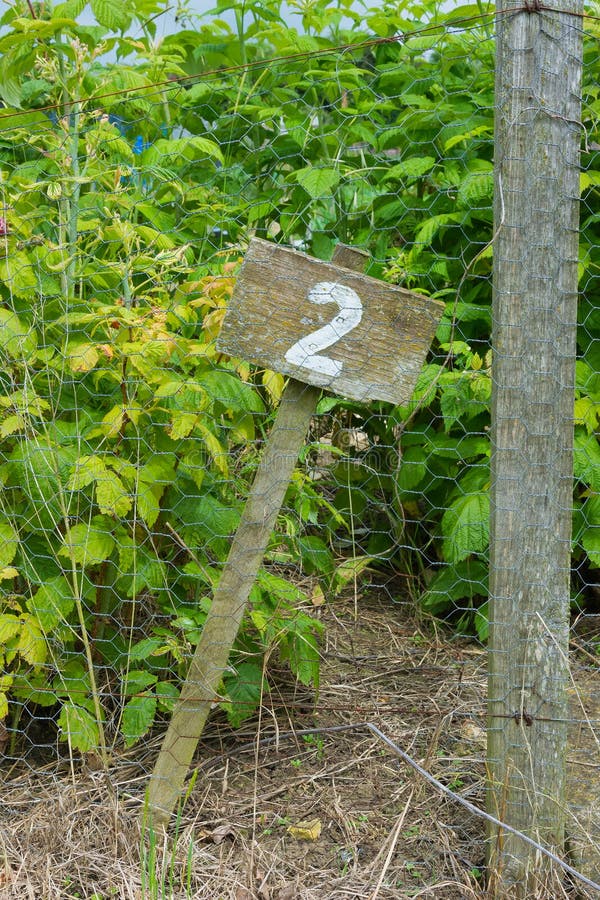 Wooden Sign Giving Garden Plot Number Stock Image - Image of fence ...