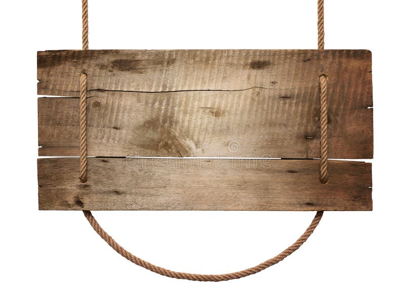Blank Wood Sign With Rope