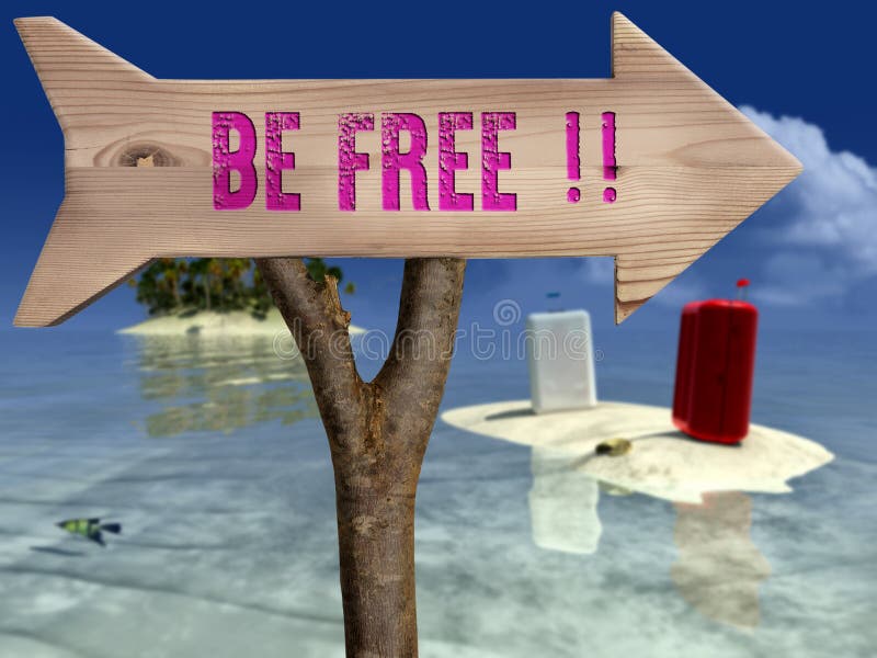 Wooden Sign Indicating To Be Free Stock Illustrations – 3 Wooden Sign ...