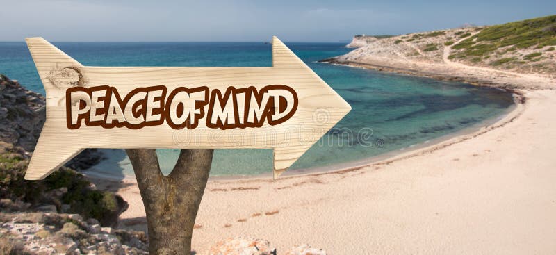 Wooden Sign Indicating Peace Mind Stock Illustrations – 4 Wooden Sign ...