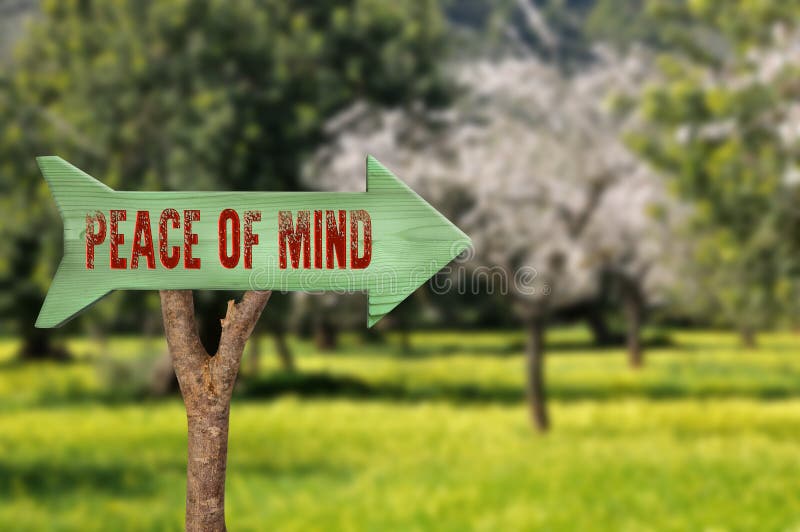 Wooden Sign Indicating Peace Stock Photo - Image of texture, mind: 64738364