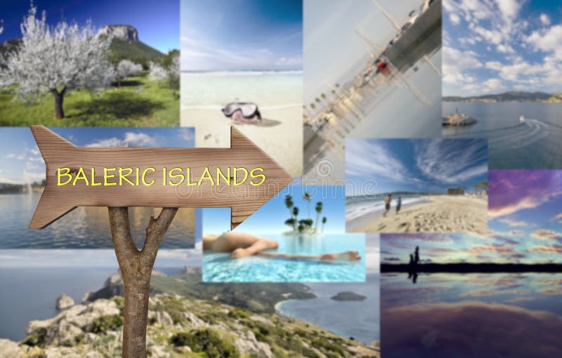 Wooden Sign Indicating To Mallorca Stock Photo - Image of balearic ...
