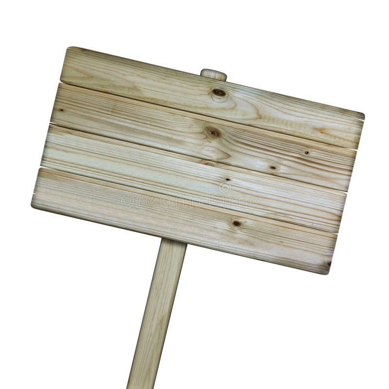 Wooden Sign Isolated on White Stock Photo - Image of isolated, frame ...