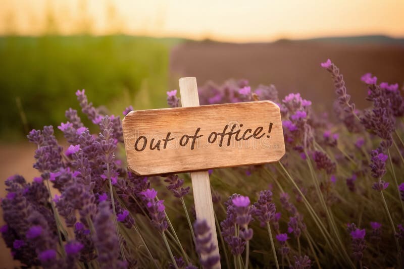 Sign in a Lavender Field with Text: - Done with Generative AI Stock ...