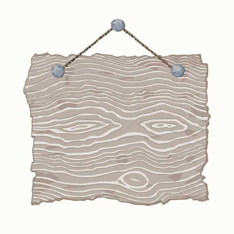 Blank Wooden Signs (hanging And Light Gray) Stock Vector - Illustration ...