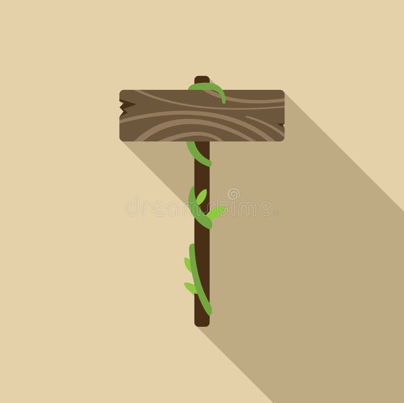 Wooden Sign Post Overgrown with Vines Casting Long Shadow Stock ...