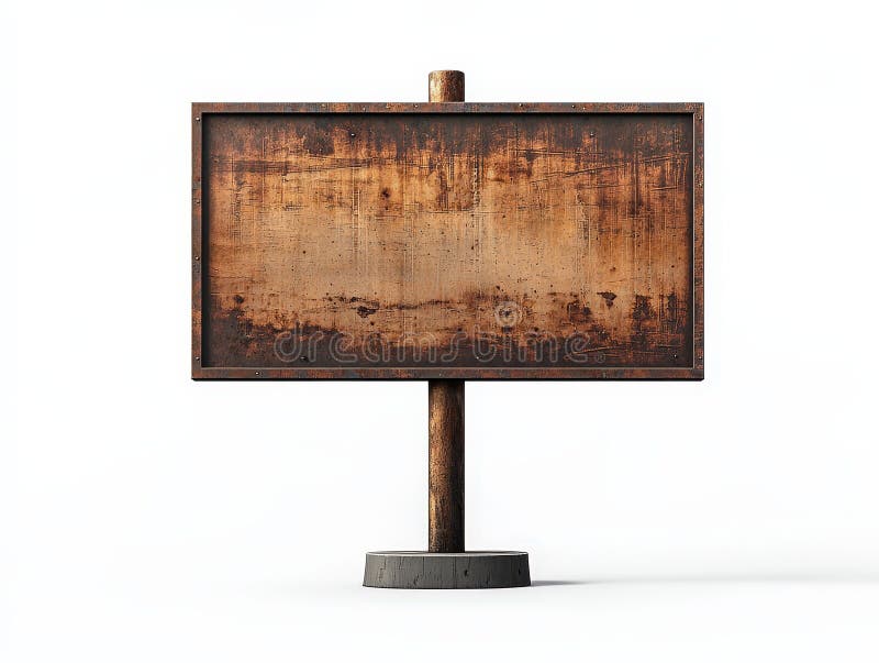 Wooden Sign with Rust Finish Displayed on a Rustic Wooden Surface in ...
