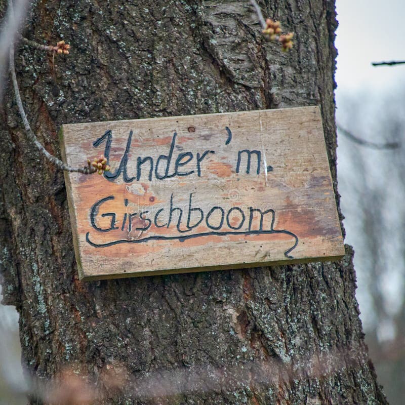 Wooden Sign with Saxon Dialect Writing Saying on it that Says, Under ...