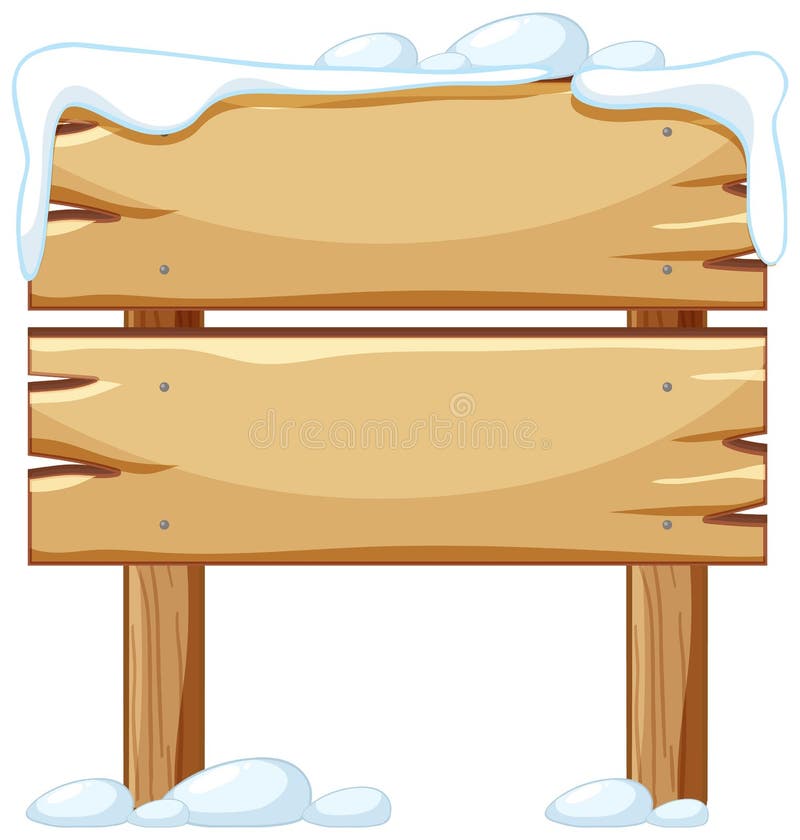 Wooden Signboard In Cartoon Style Stock Vector Illustration Of