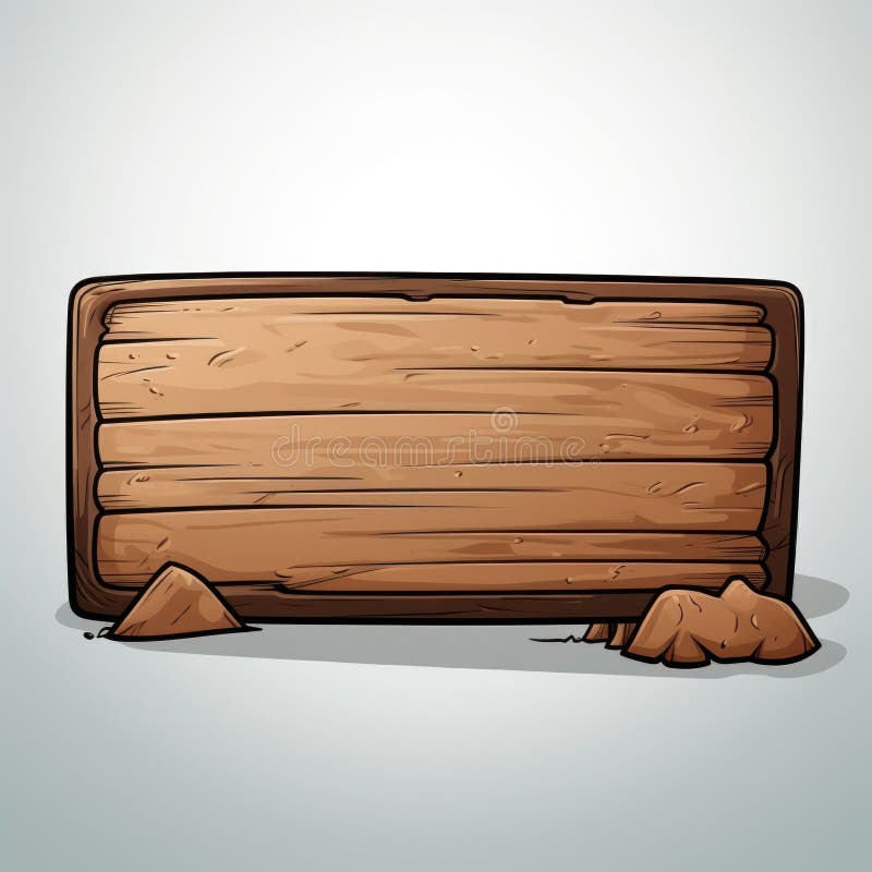 Wooden Signboard. Illustration of Wooden Signboard on White Background ...