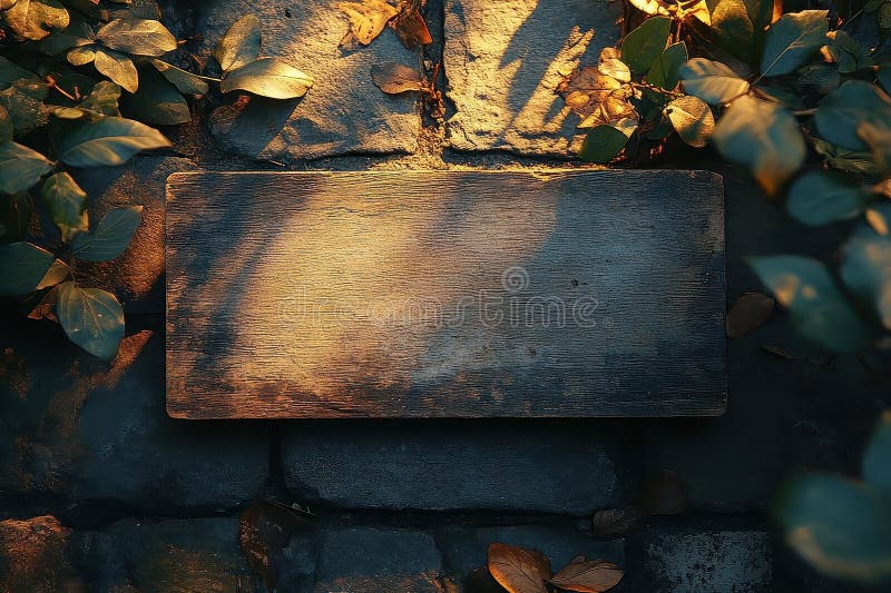 Wooden Signboard in Natural Setting, Blank Rustic Wood for Message ...