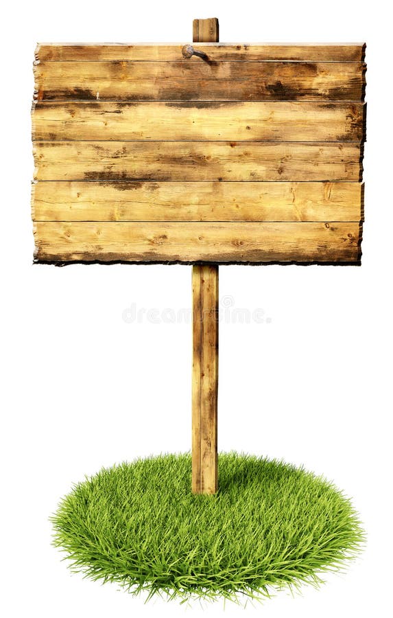 Wooden signboard stock illustration. Illustration of announcement ...