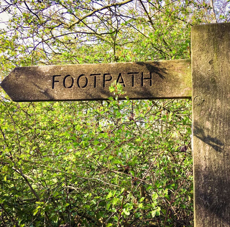 Wooden signpost footpath stock image. Image of sign - 144935145