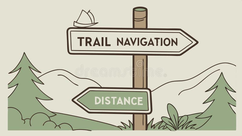 Wooden Signpost for Trail Navigation in a Natural Setting Artwork ...