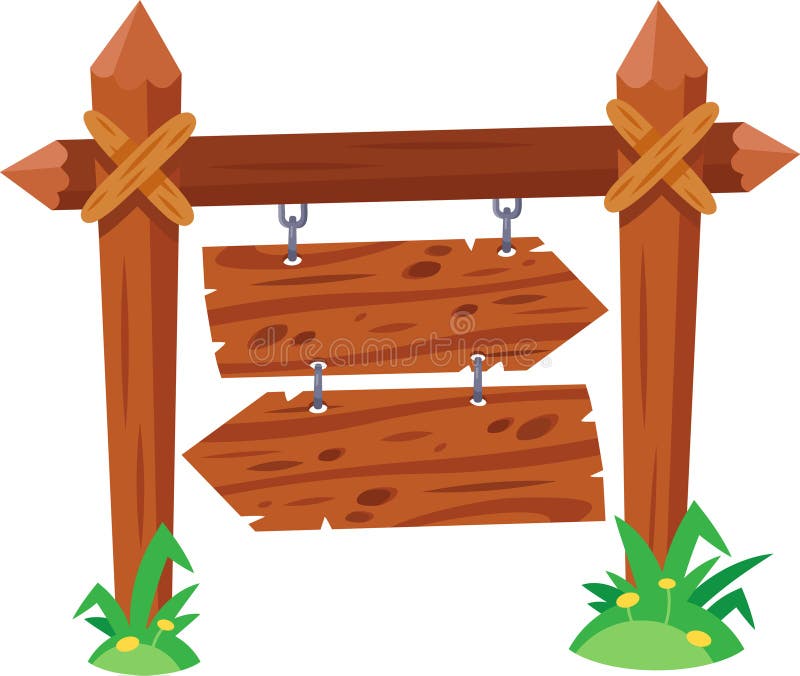 Wooden Signpost with Two Arrow Shaped Boards Pointing in Different ...