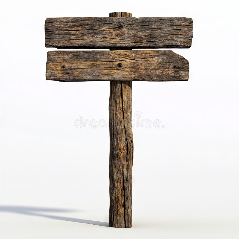 A Wooden Signpost with Two Arrows Pointing in Opposite Directions Stock ...