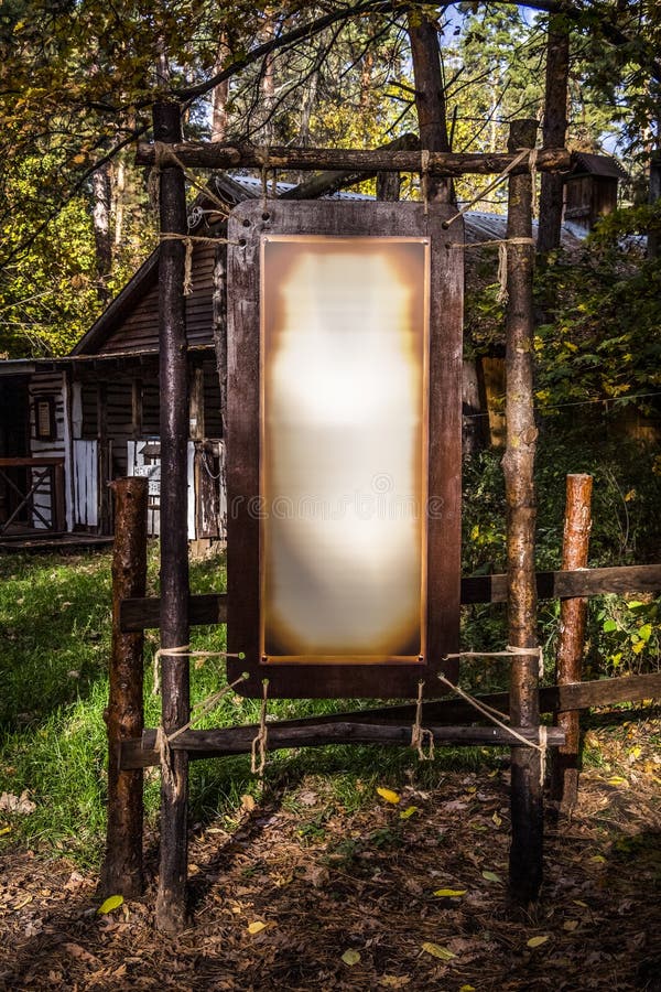Wooden Signposts in the Forest Stock Image - Image of information, path ...
