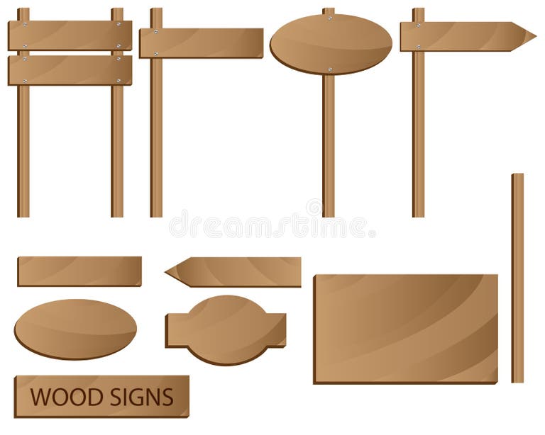 Rectangular Wooden Signs Stock Illustrations – 602 Rectangular Wooden ...