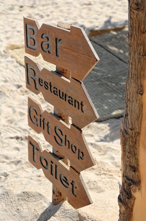 Wooden Signs stock image. Image of resort, wood, hotel - 3636567
