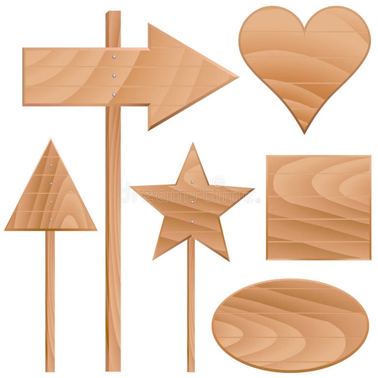 Vector Collection Wooden Signs Stock Illustrations – 1,779 Vector ...