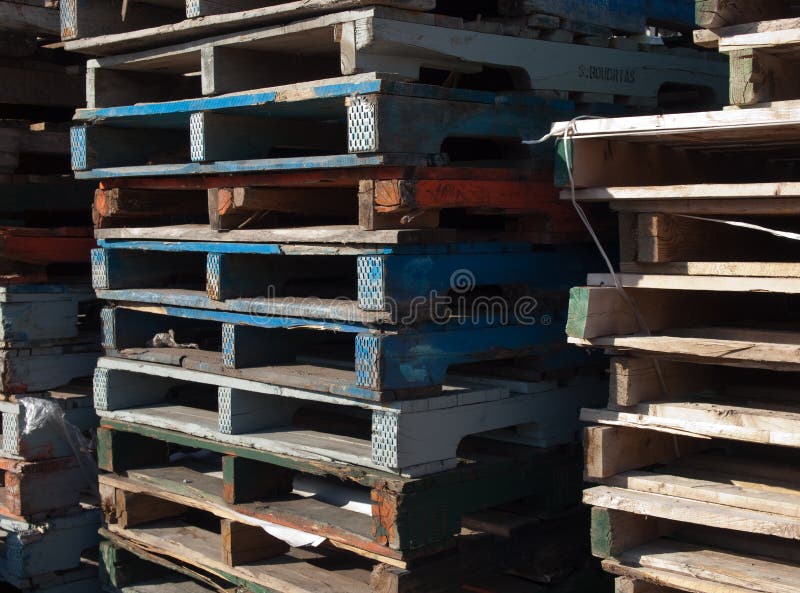Wooden Skids stock photo. Image of pallet, load, outdoor - 11907750