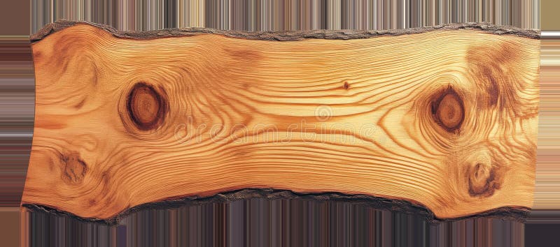 Wooden Slab with Natural Knots and Texture, Isolated View. Rustic and ...