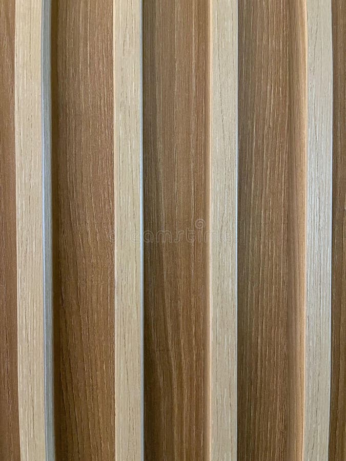 Wooden Slats Installed on Television Panel Stock Image - Image of ...