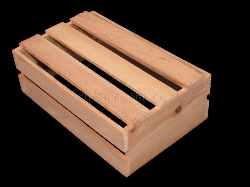 Wooden Slatted Box stock photo. Image of lath, brown - 19517542