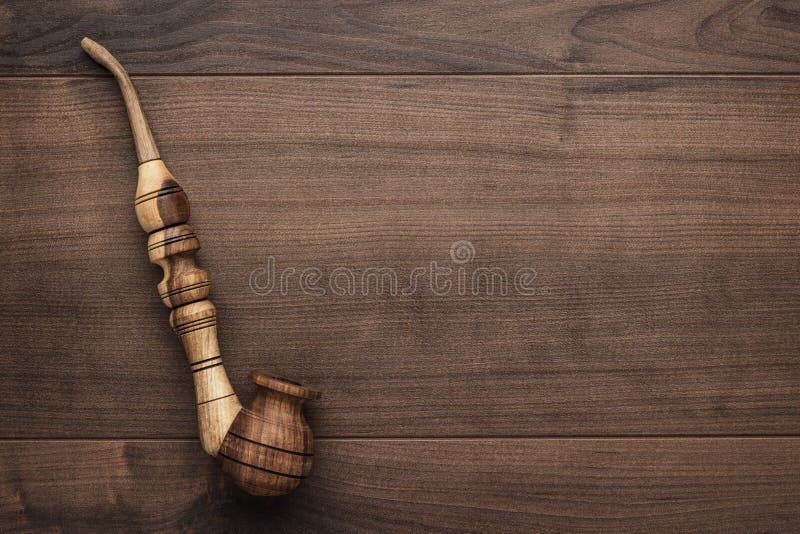 Wooden Smokinf Pipe on the Table Stock Image - Image of personal ...