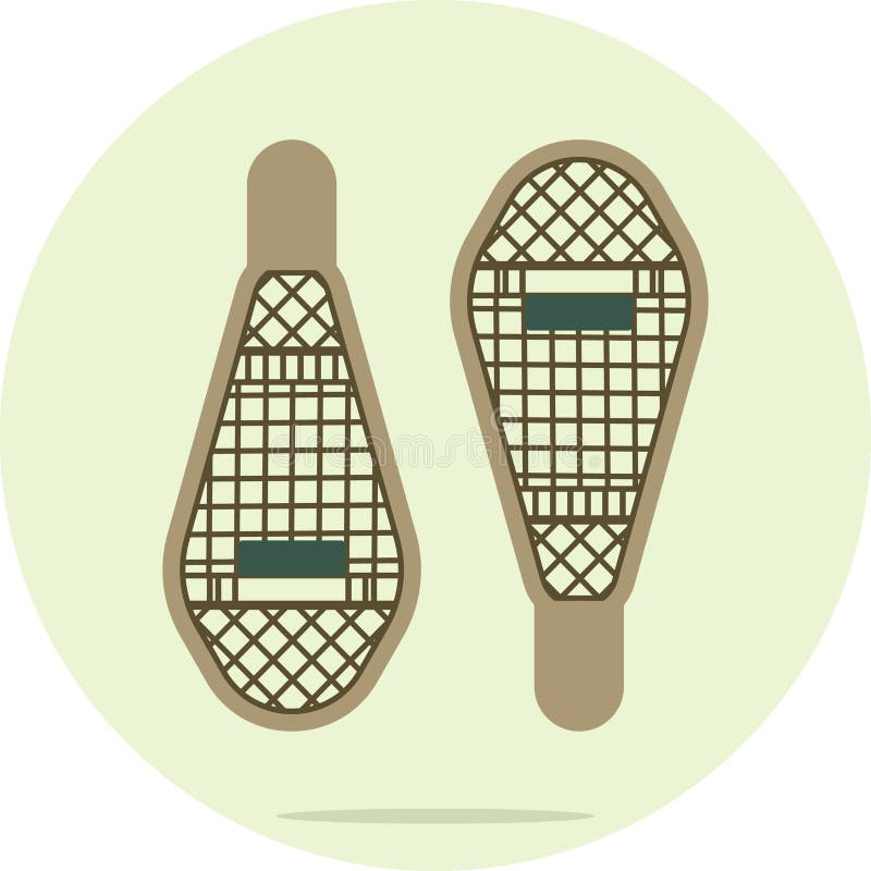 Wooden Snowshoe Icon Design Vector Flat Isolated Illustration Stock ...