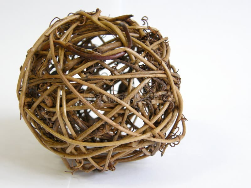 Wooden sphere stock image. Image of brown, wattle, isolated - 7544021
