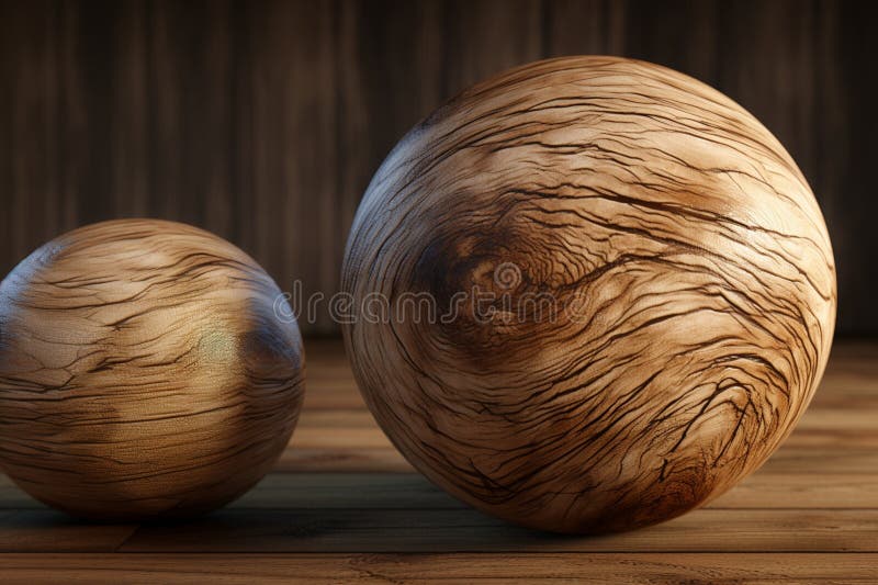 Wooden Sphere 3d Rendering, Spherical Shape Made of Wood on Wood ...